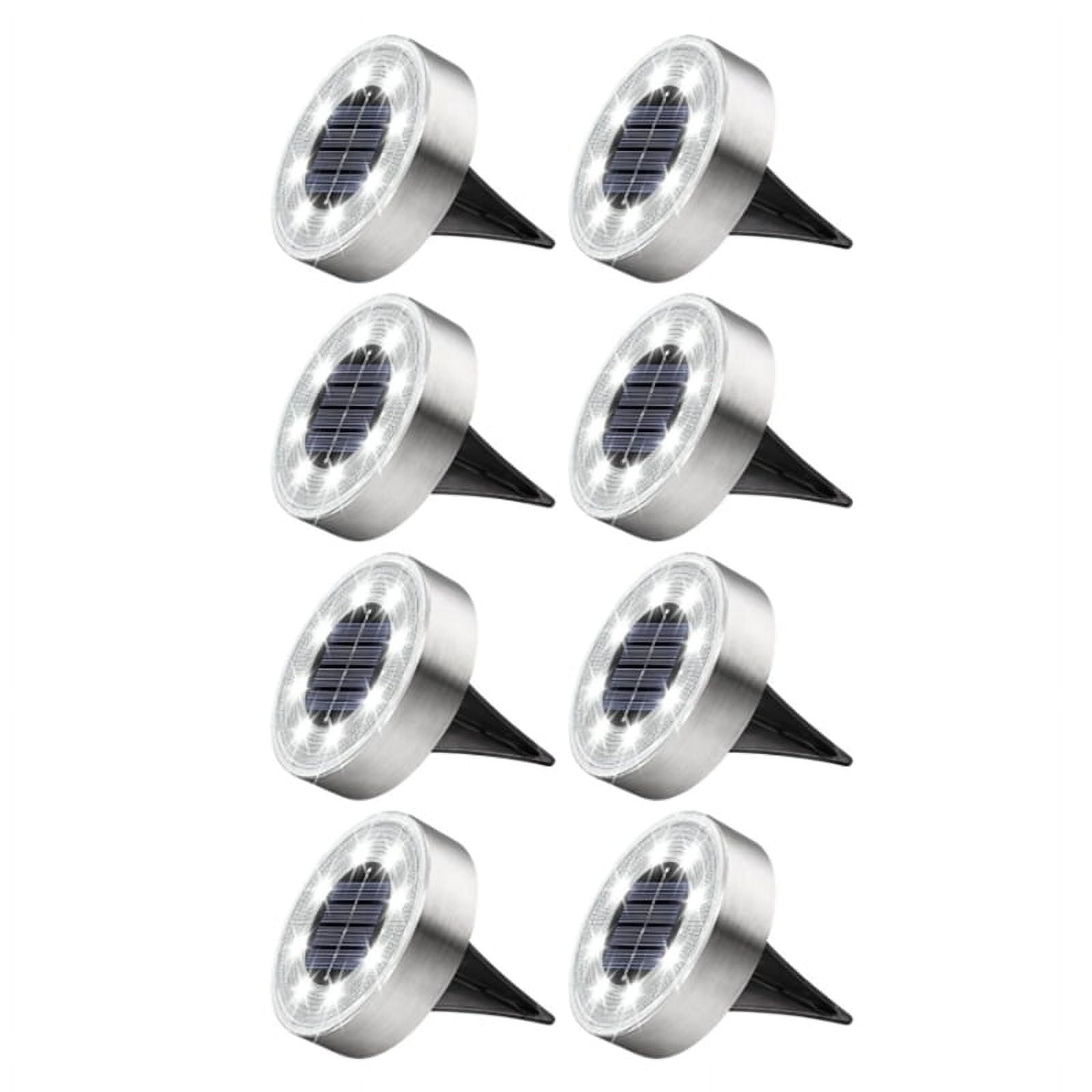 8PCS Solar Ground Lights IP68 Solar Lights Outdoor Solar Garden Lights ...