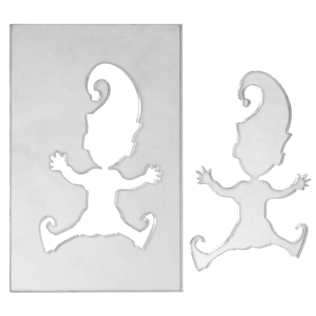 Biudunm Gnome Stencil Footprints Footprint Template Window Decorations ...