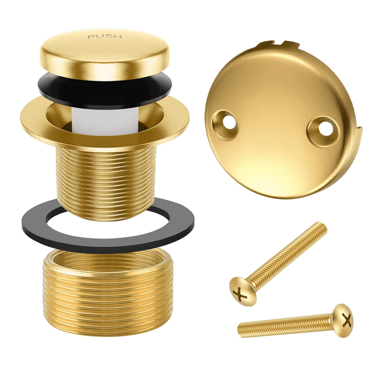 Biudunm Gold Tub Drain Overflow Kit-Universal Bathtub Drain Replacement ...
