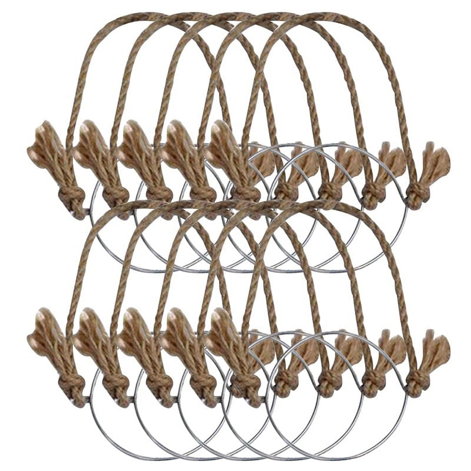 Hangers for Mason Jar,Linen Rope Handles for 70mm Wide Mouth Mason Jars ...