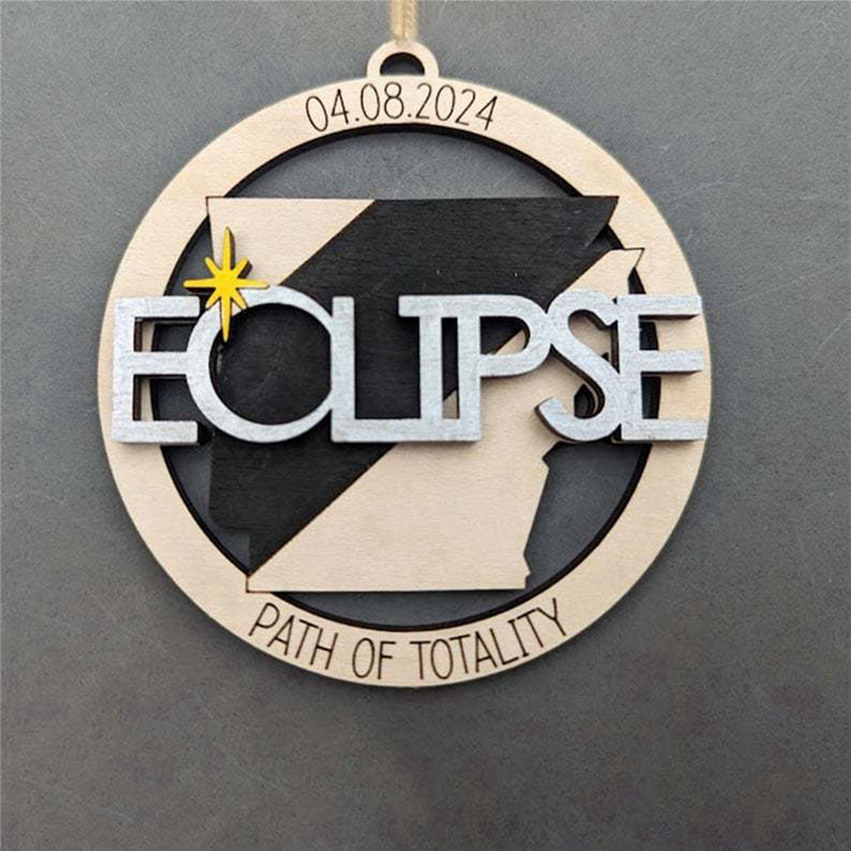Biudunm Solar Eclipse 2024 Ornament, 2024 Solar Eclipse Decorations, 2024 Eclipse Souvenir D ...