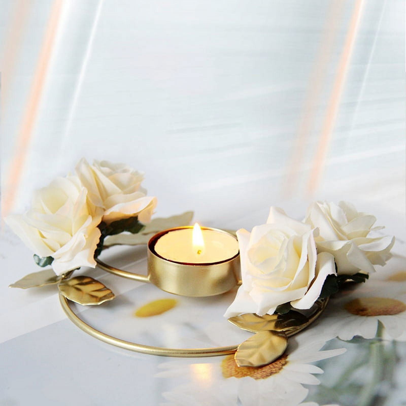 Biudunm Wedding Candlestick Floral Candlestick Flower Candle Holder for ...