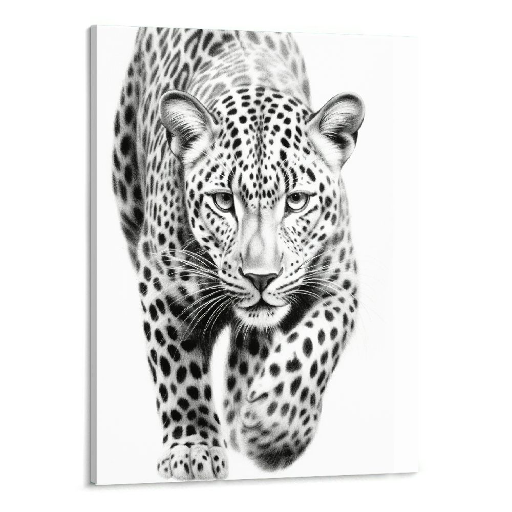 Biufo Cheetah Leopard Bathroom Wall Art Black And White Animal Kitchen ...