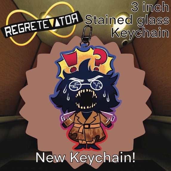 Bive Regretevator Keychain: Stained Glass Effect, Roblox Inspired made ...