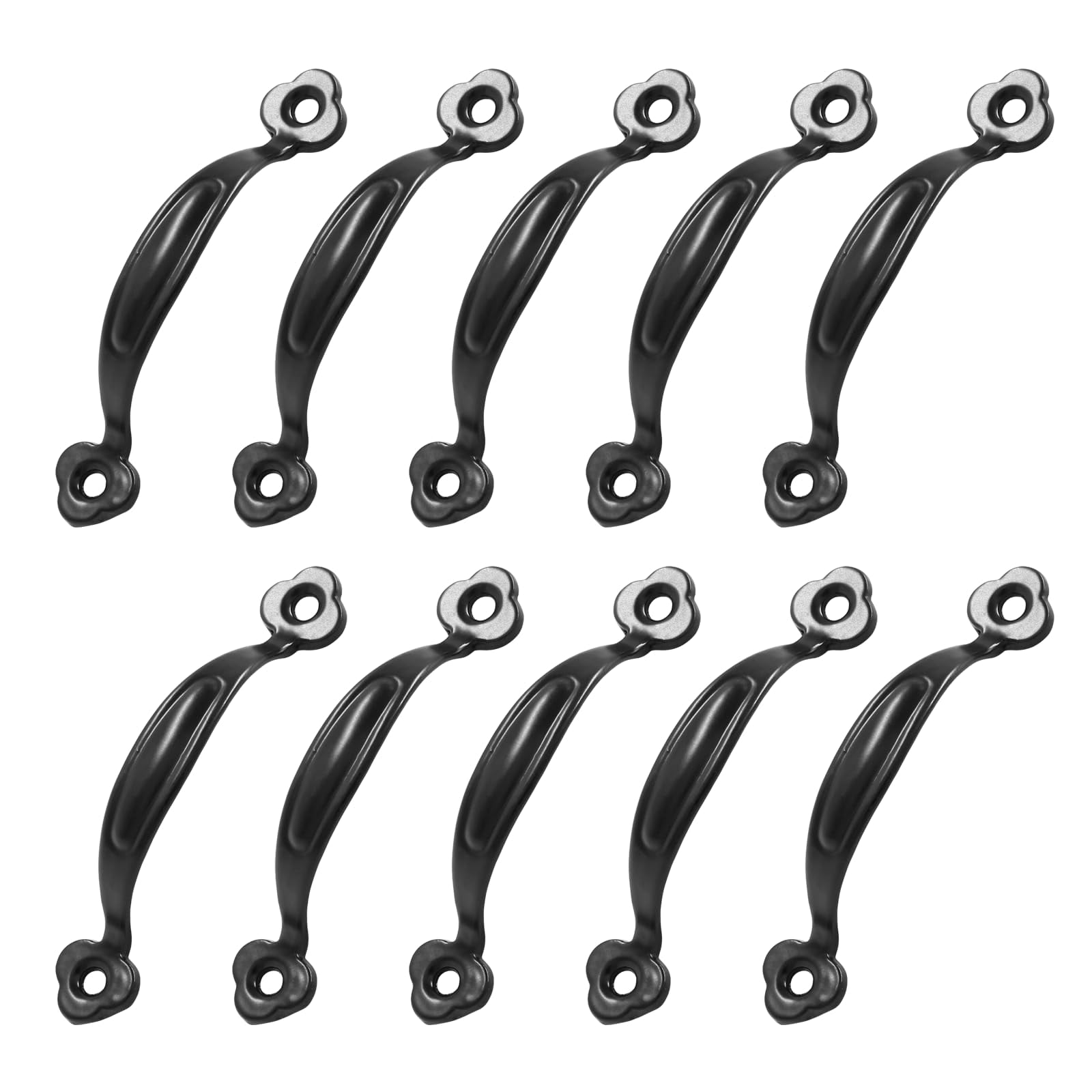 Bivethoi 12 Pcs Small Barn Door Handles, Rustic Gate Pull Handle Black ...