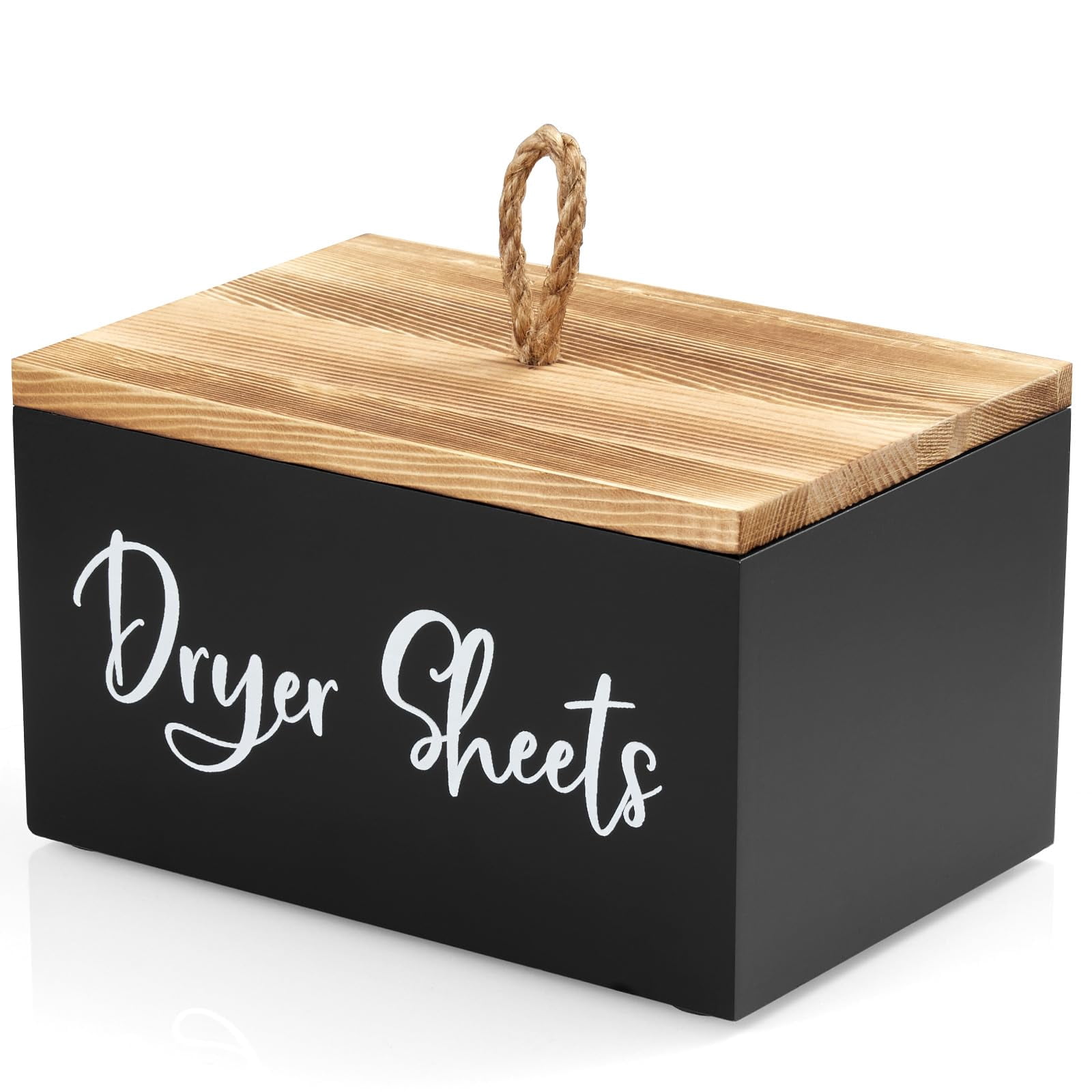 Bivvclaz Dryer Sheet Holder, Wooden Laundry Sheets Container, Laundry ...
