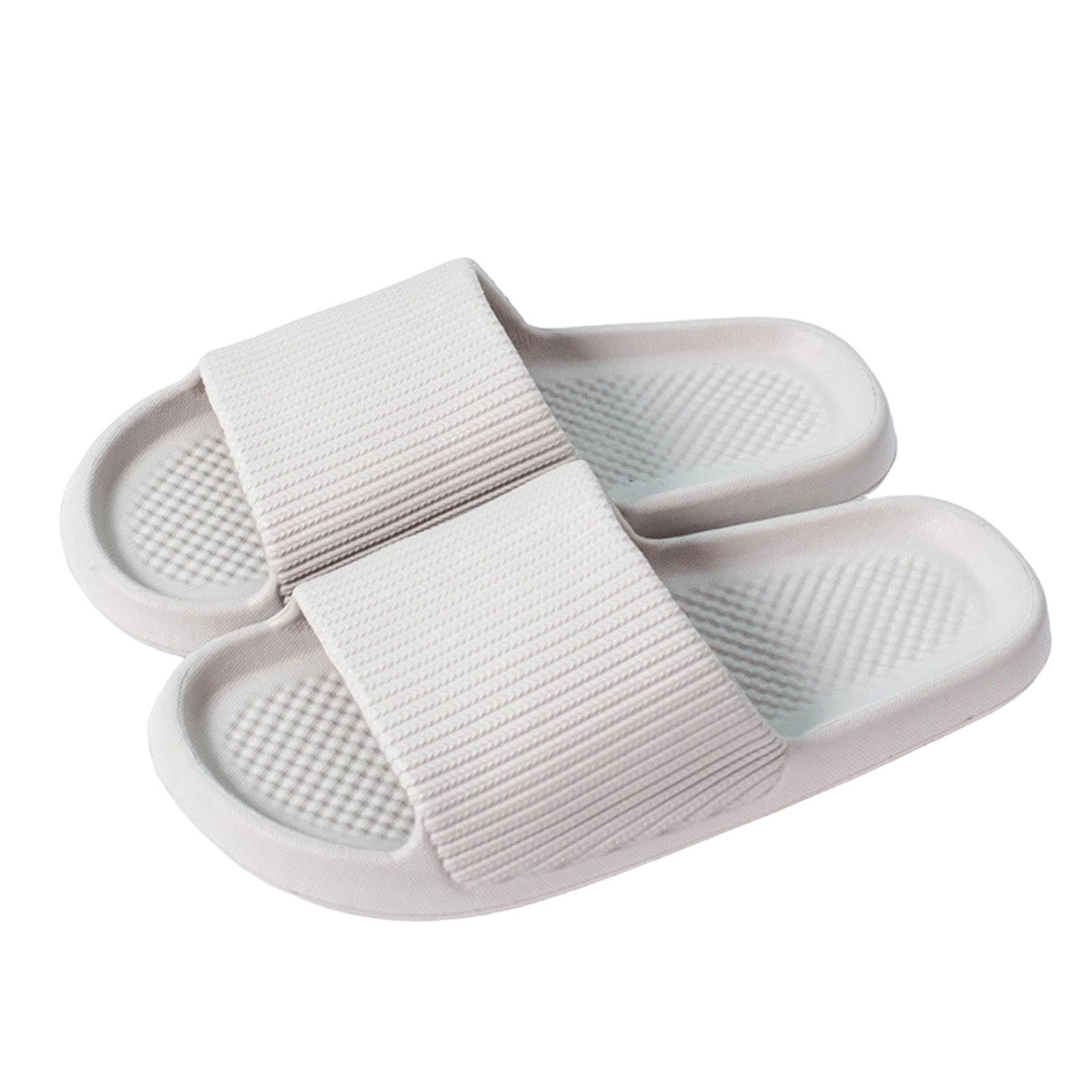 Bixock Bathroom Shoes for Women,Slippers for Women Solid Color Thick ...