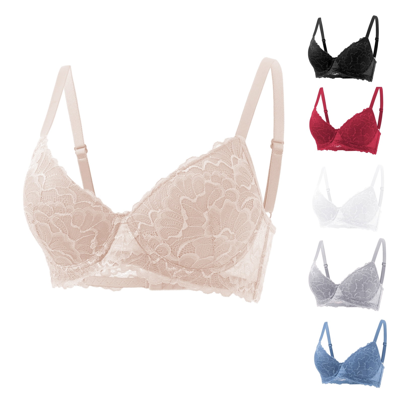 Bixock Bras for Women,Balconette Bras for Women Solid Color Breathable ...
