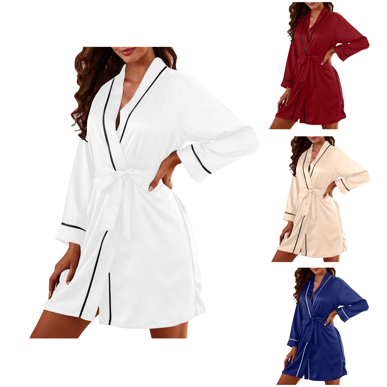 Bixock Bride Morning of Robe,Pajamas for Women,Silk Robes for Women ...
