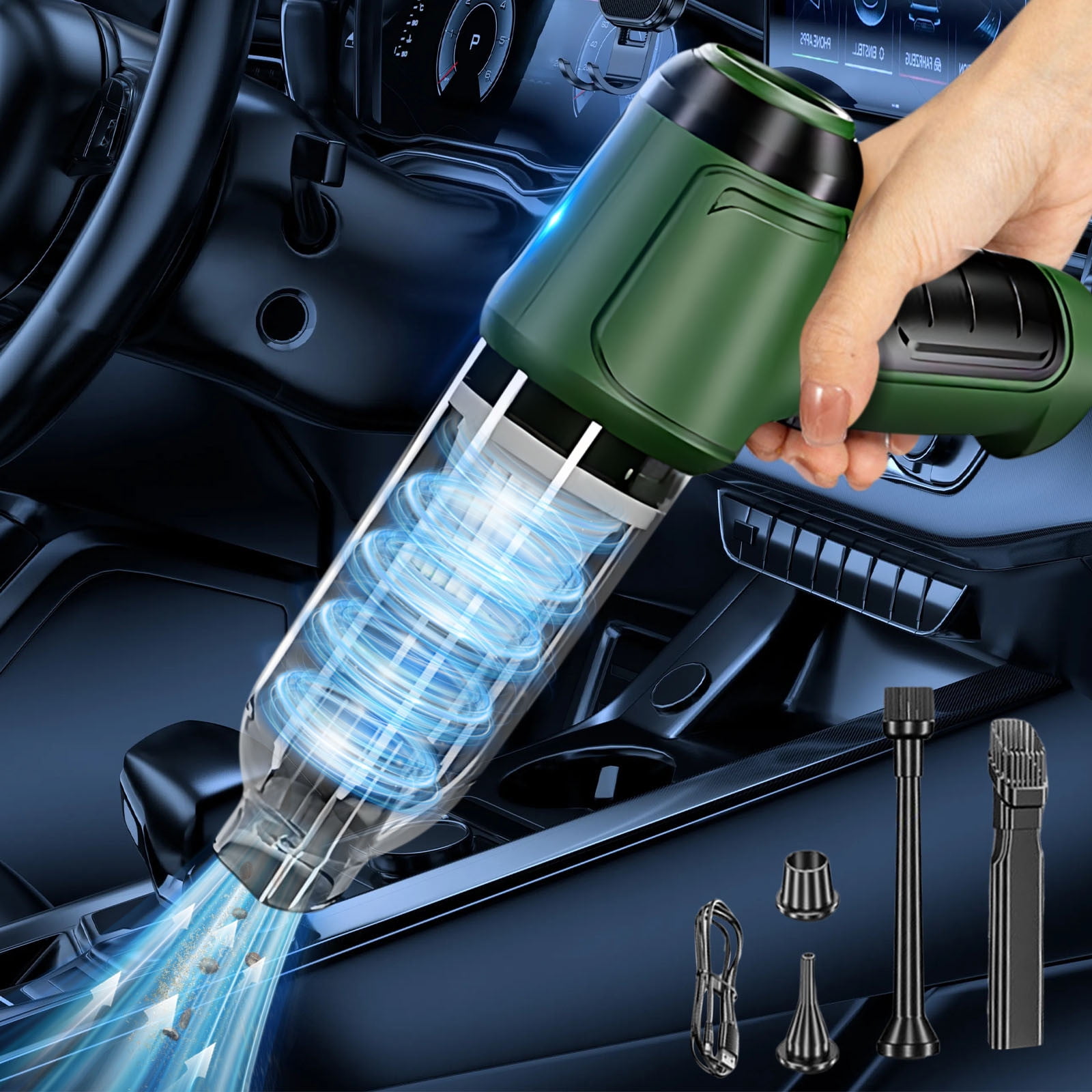 Bixock Car Supplies Portable Blower Car Vaccum Wireless Handheld Car