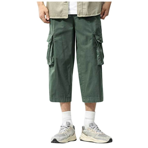 Bixock Casual Pant for Men,Cargo Short Pants for Men,Men's Solid Color ...