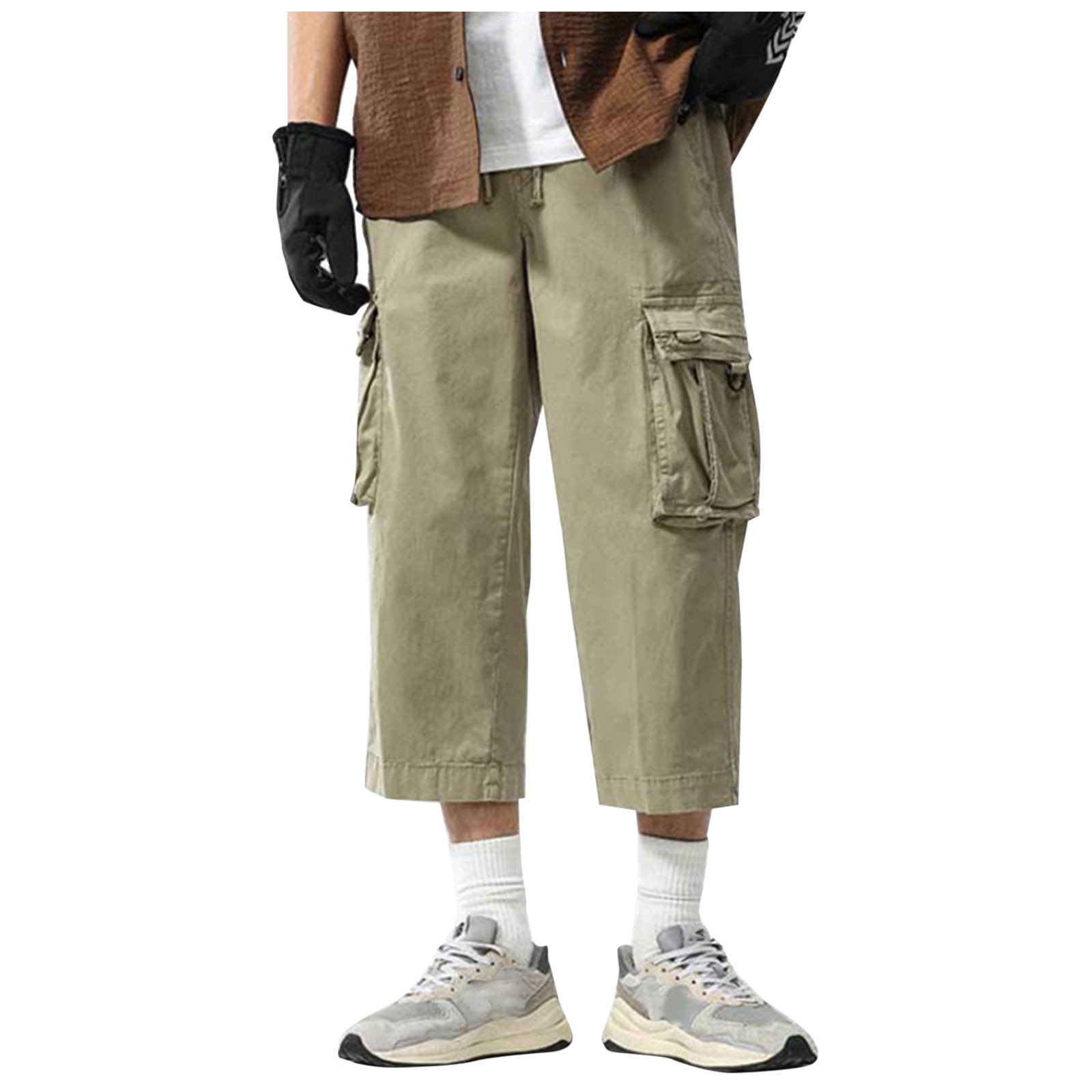 Bixock Casual Pant for Men,Cargo Short Pants for Men,Men's Solid Color ...