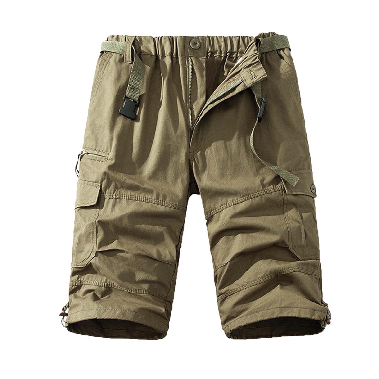 Bixock Casual Pant for Men,Cargo Short Pants for Men,Men's Solid Color ...