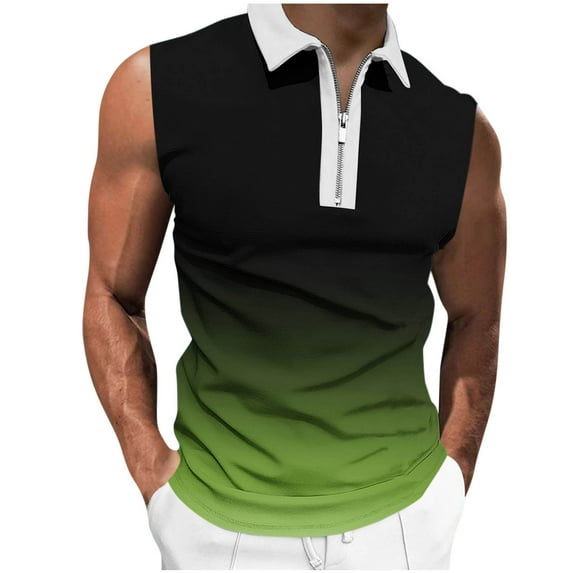 Bixock Casual Tops for Men,Fleece Tank Tops for Men,Tops for Men Zip Up ...