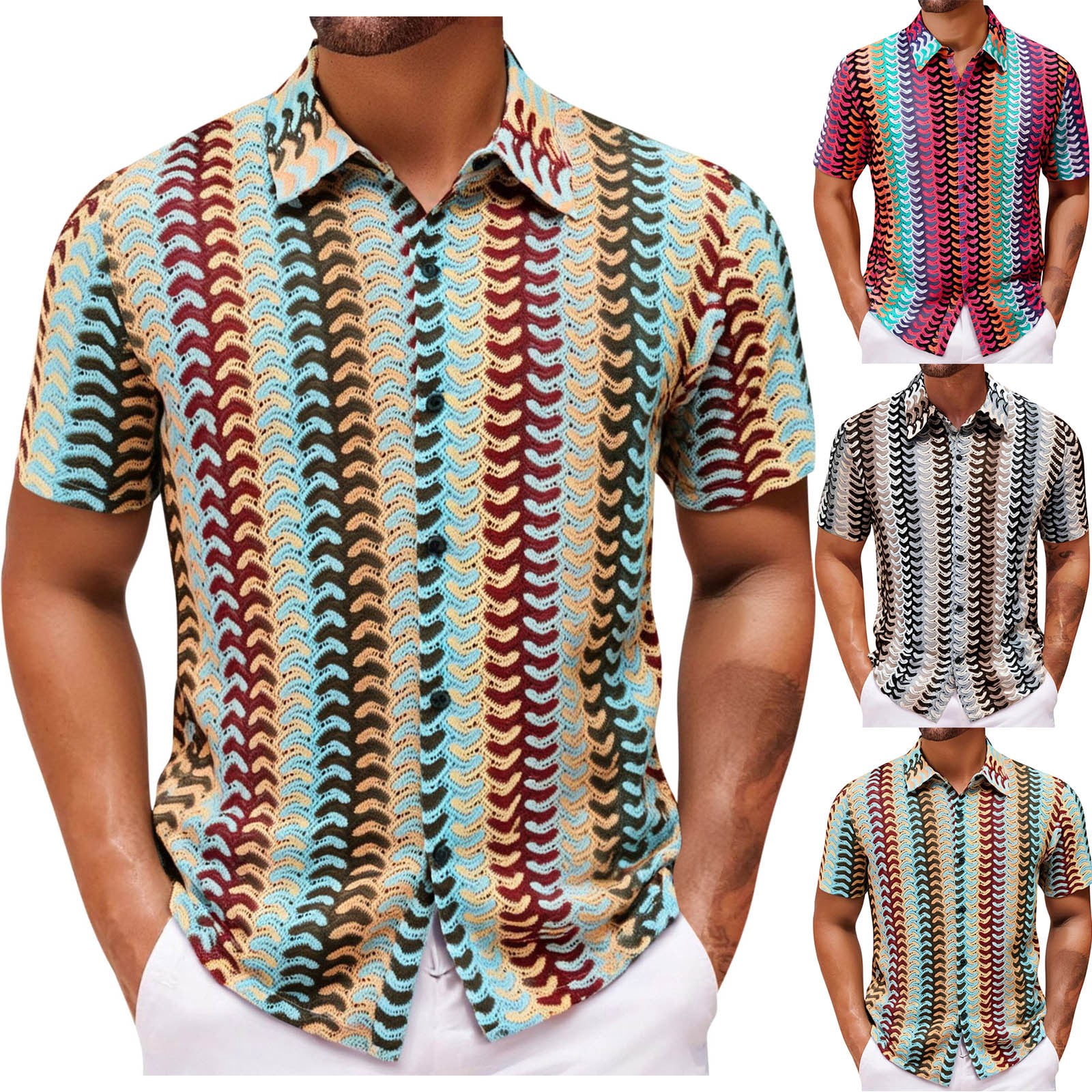 Bixock Casual Tops for Men,Short Sleeve Shirts for Men,Shirts for Men ...