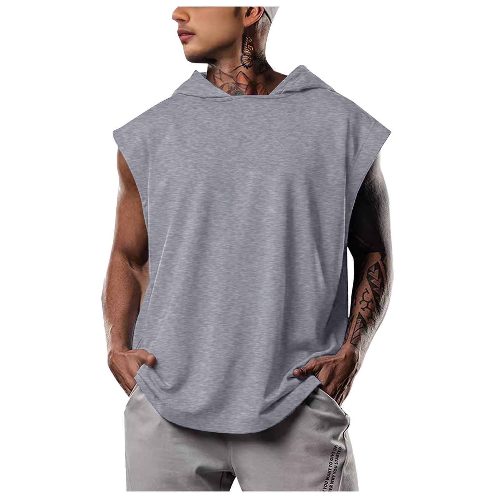 Bixock Casual Tops for Men,Fleece Tank Tops for Men,Tops for Men with ...