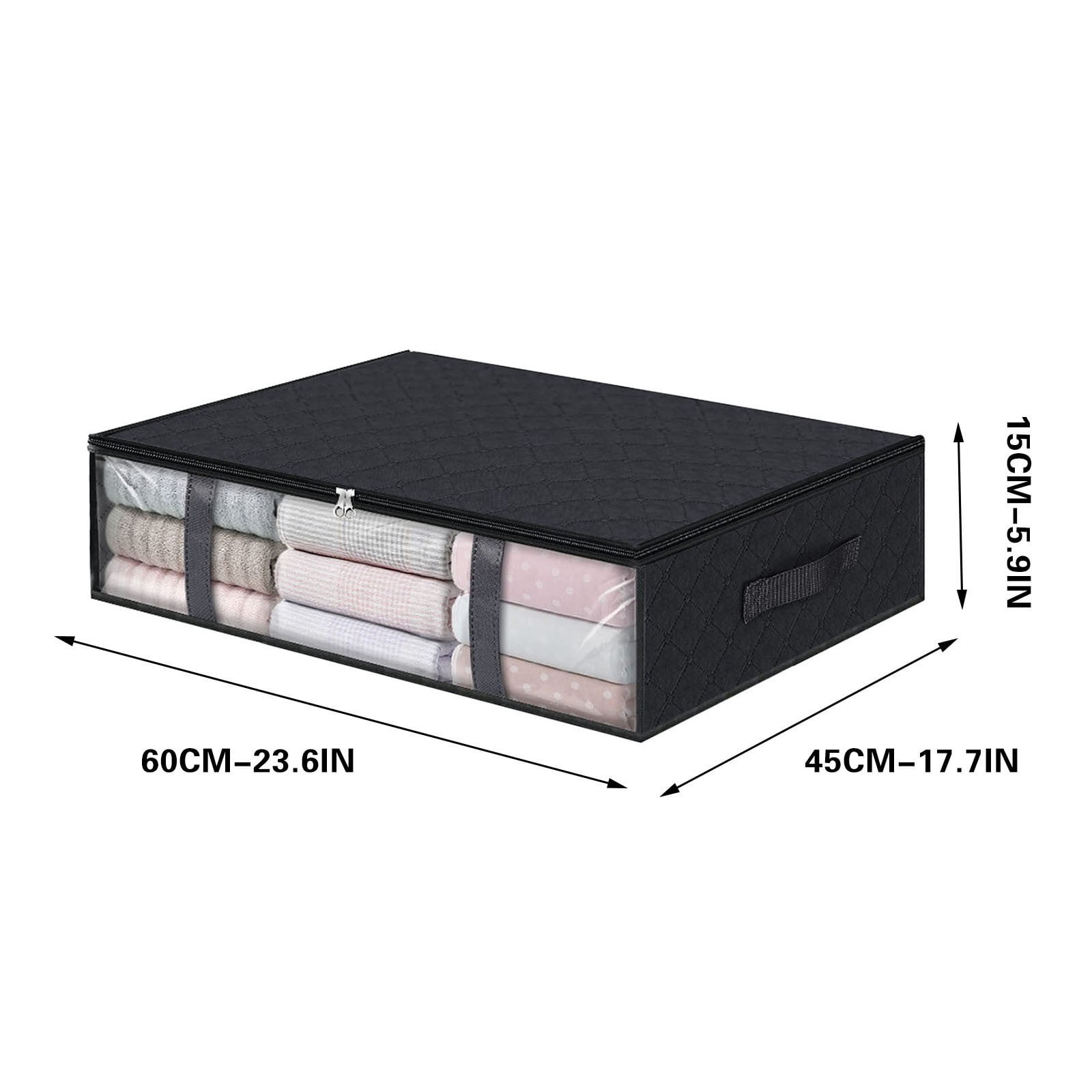 Bixock Cloth Storage Bins, 2pc Underbed Clothing Sorting Bag Foldable ...