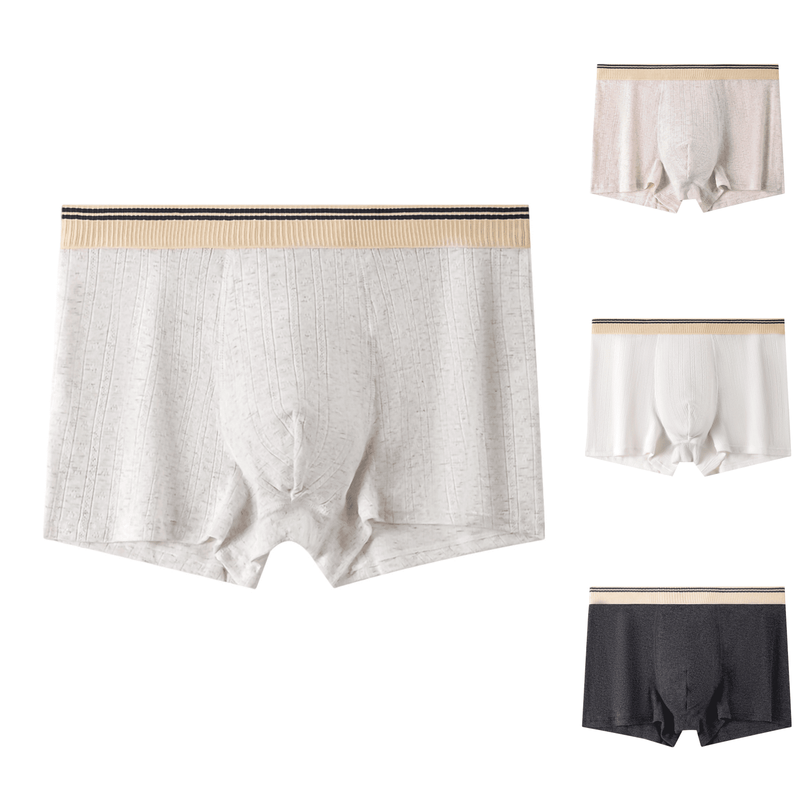 Bixock Cotton Underwear for Men,Men's Underwear Solid Color Boxer ...