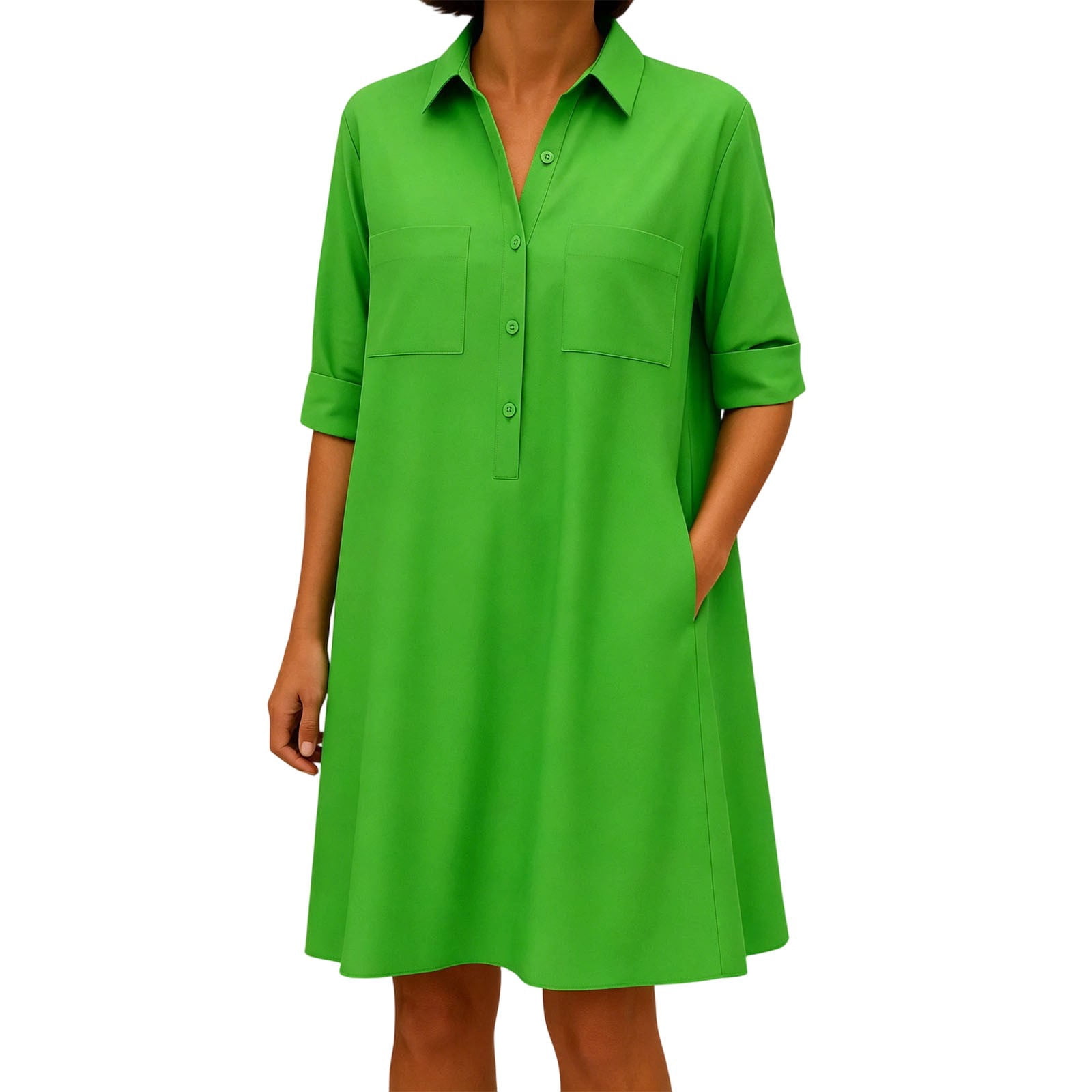 Bixock Dress for Women Maternity Midi Dress Crew Neck Short Sleeve with ...