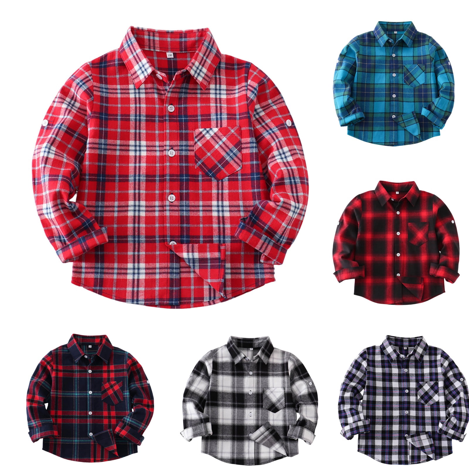 Bixock Fall Kids Shirt Jacket Boys Button Down Shirts Children Long ...