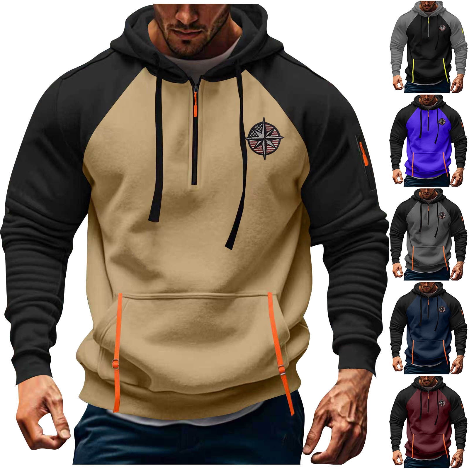 Bixock Casual Top for Mens,Hoodie Top for Men,Men Casual Tops Color ...