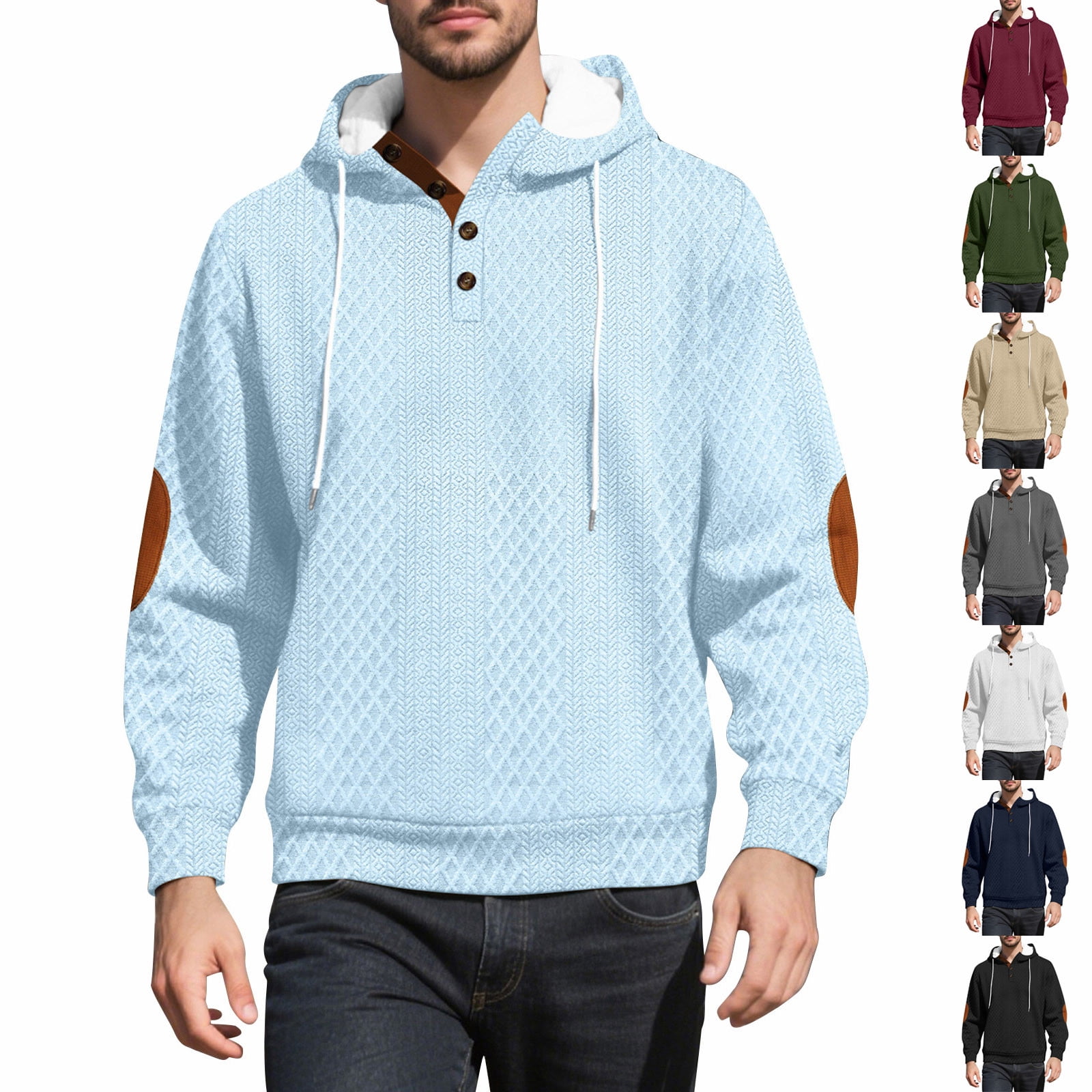 Bixock Casual Top for Mens,Hoodie Top for Men,Men Casual Tops Solid ...