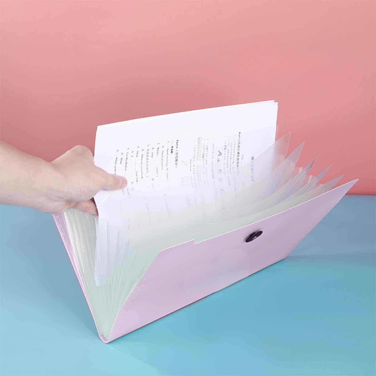 Bixock File Folders A4 Portable Folder Test Paper Bag Student Multi ...