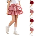 Bixock Girls Dress Layered Ruffle Skirt Casual Boho Skirt Solid Color ...