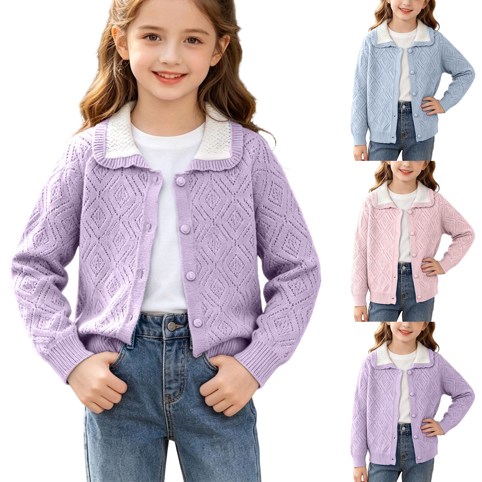 Bixock Girls Fall Cardigan Kids Sweater Cardigan Children Long Sleeve ...