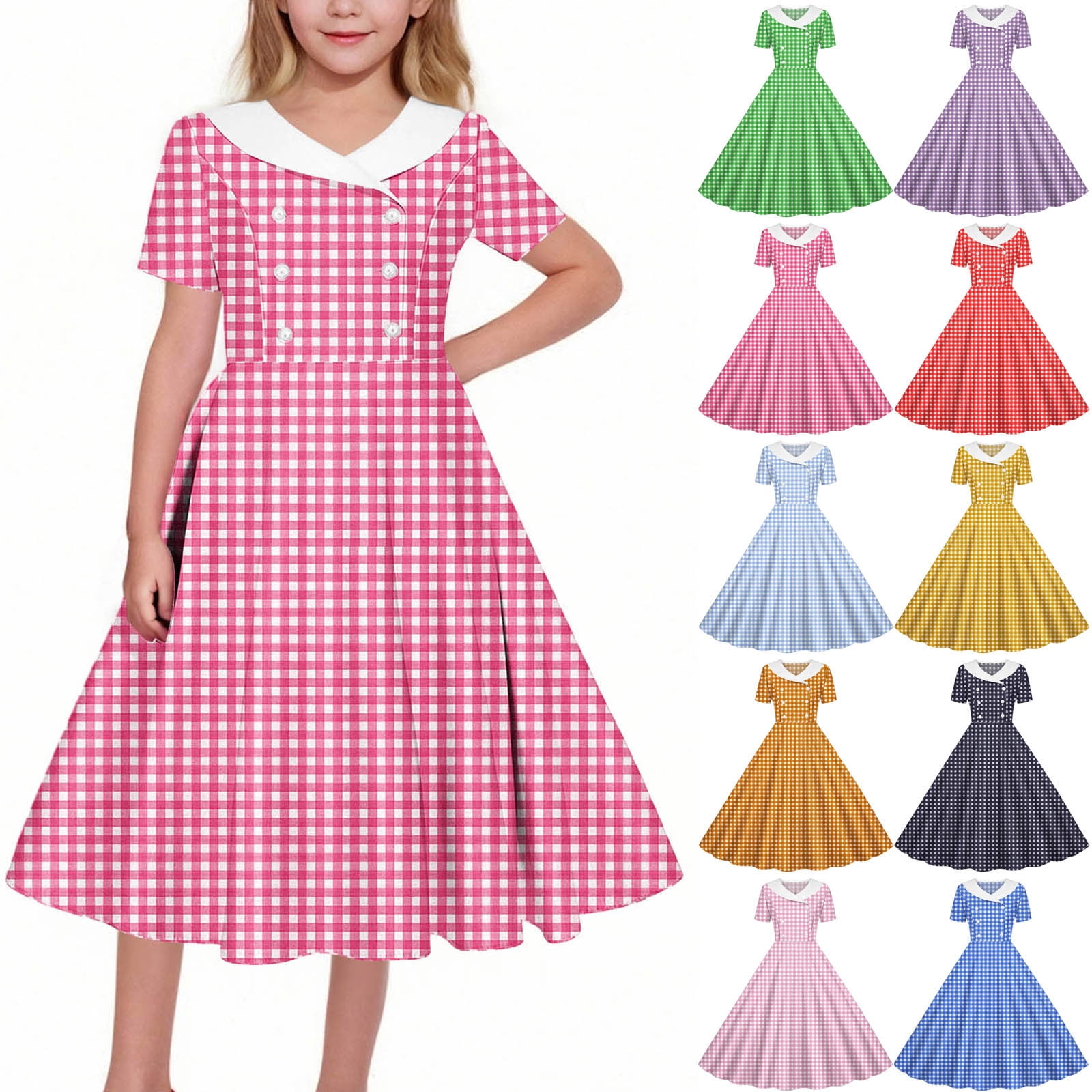 Bixock Girls Sleeveless Dress Casual Tank Dress Short Sleeve Print ...