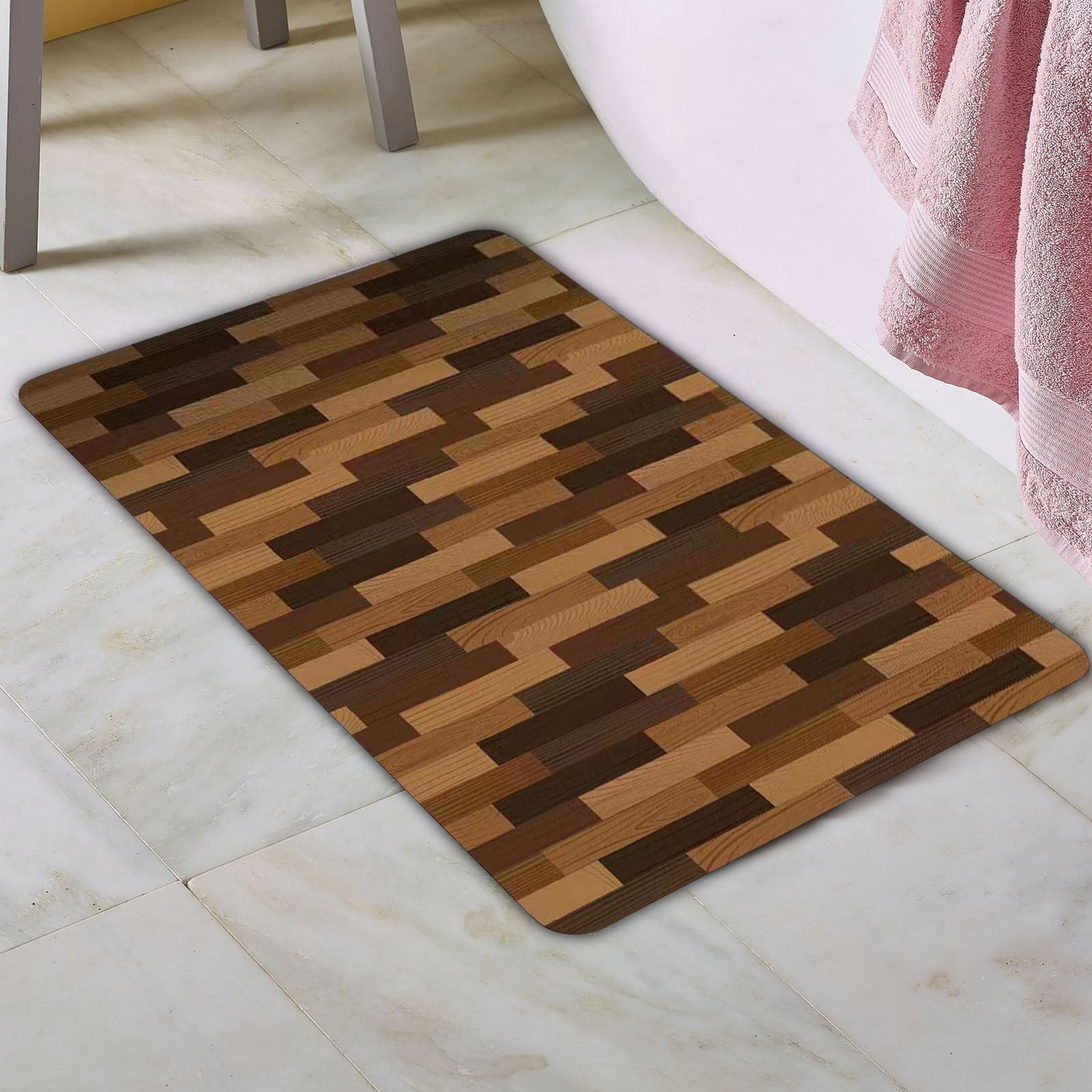 Bixock Home Rugs Modern Simples Diatom Mud Floor Mat Line Painting Bath ...