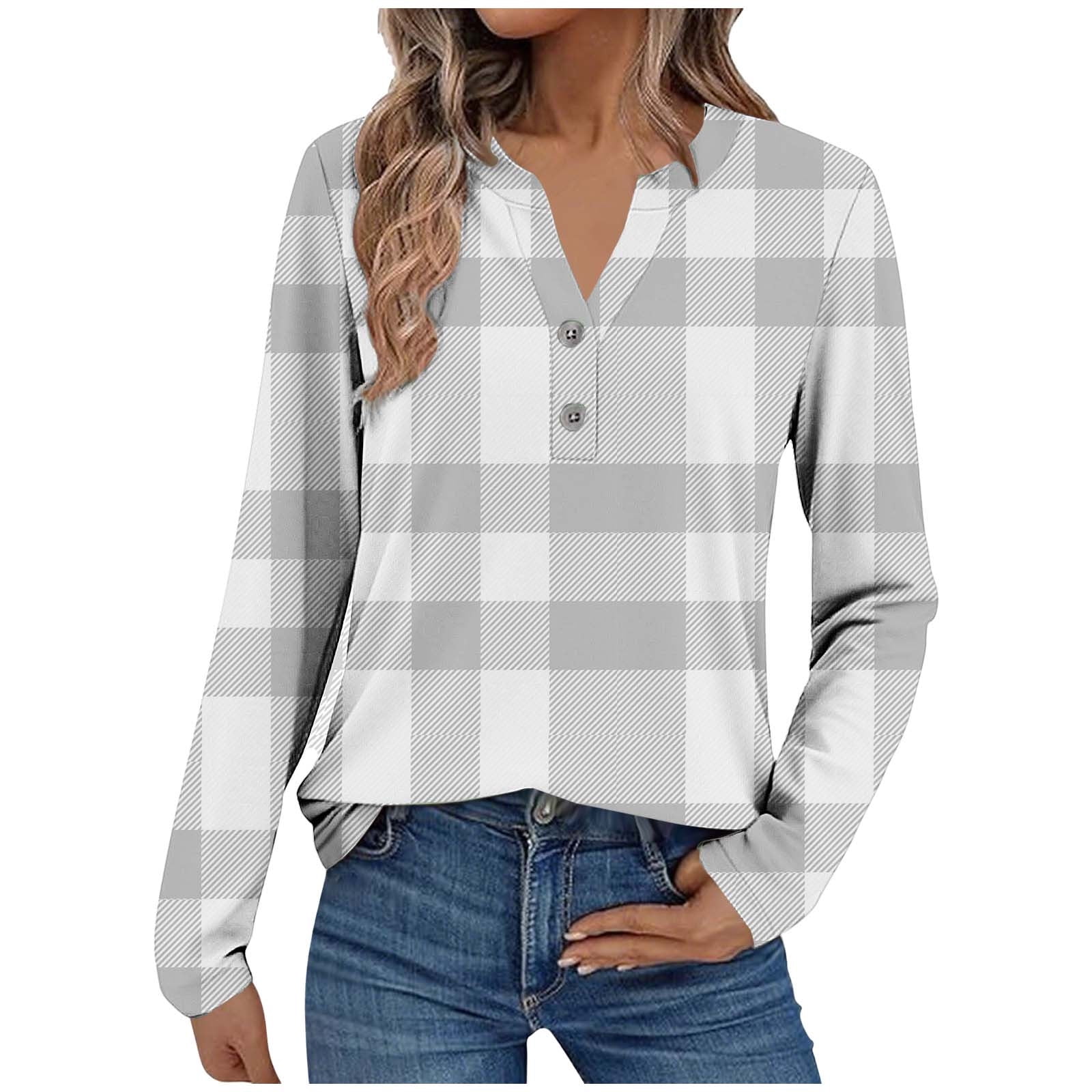 Bixock Long Sleeve Shirts for Women Going Out Tops Crewneck Pullover T ...