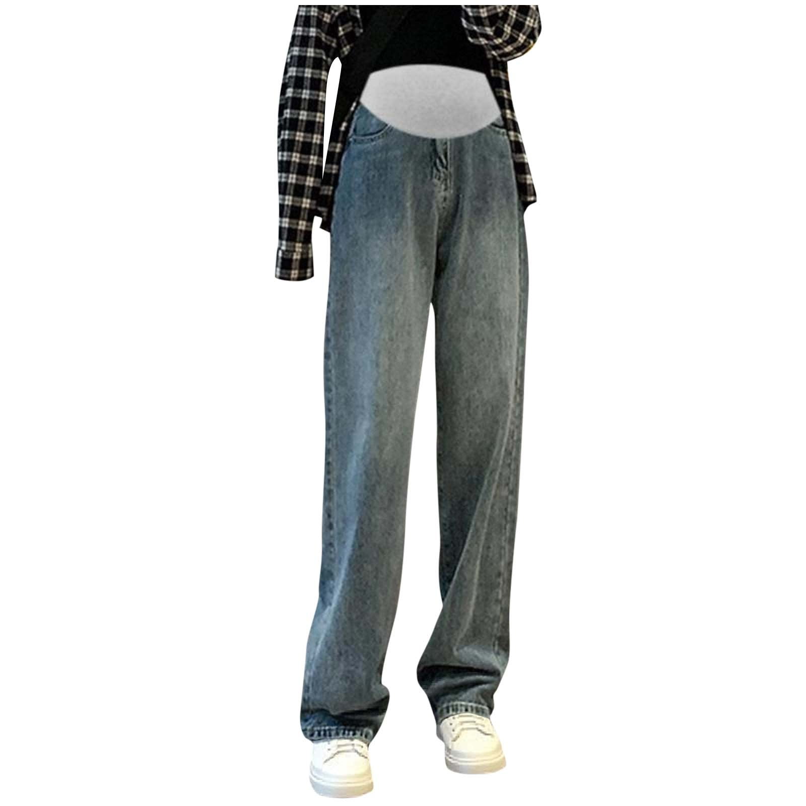 Bixock Maternity Pants,Womens Over The Belly Pants,Pregnant Wide Leg ...