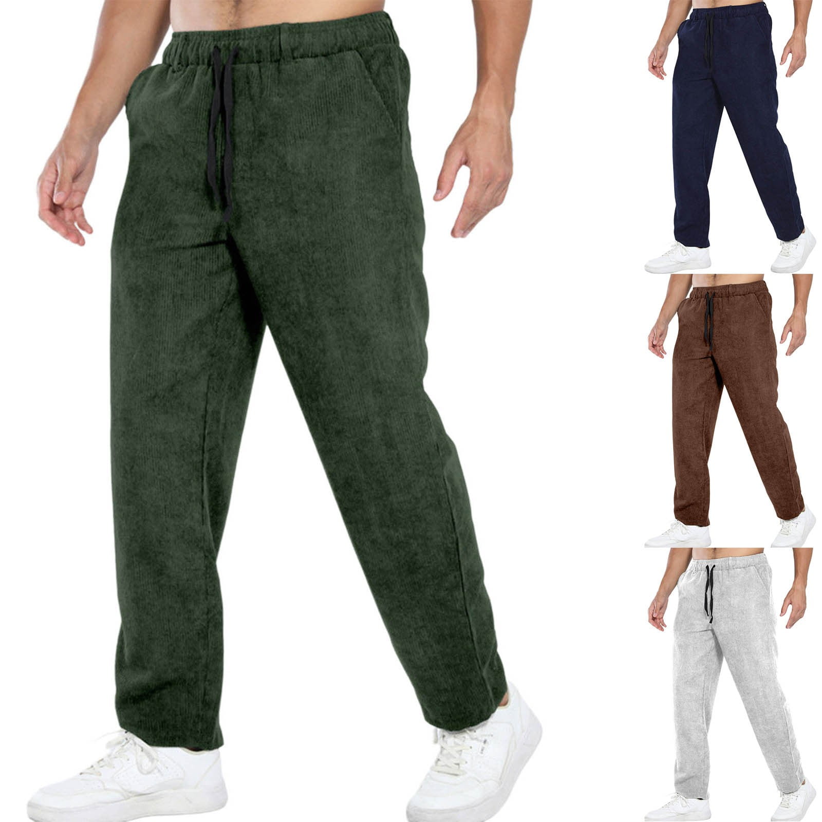 Bixock Men Cargo Jogger Sweatpants,Wide Leg Pant,Men Casual Pants Solid ...