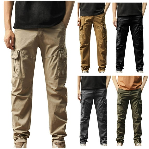 Bixock Men Cargo Jogger Sweatpants,Wide Leg Pant,Men for Pants Elastic ...