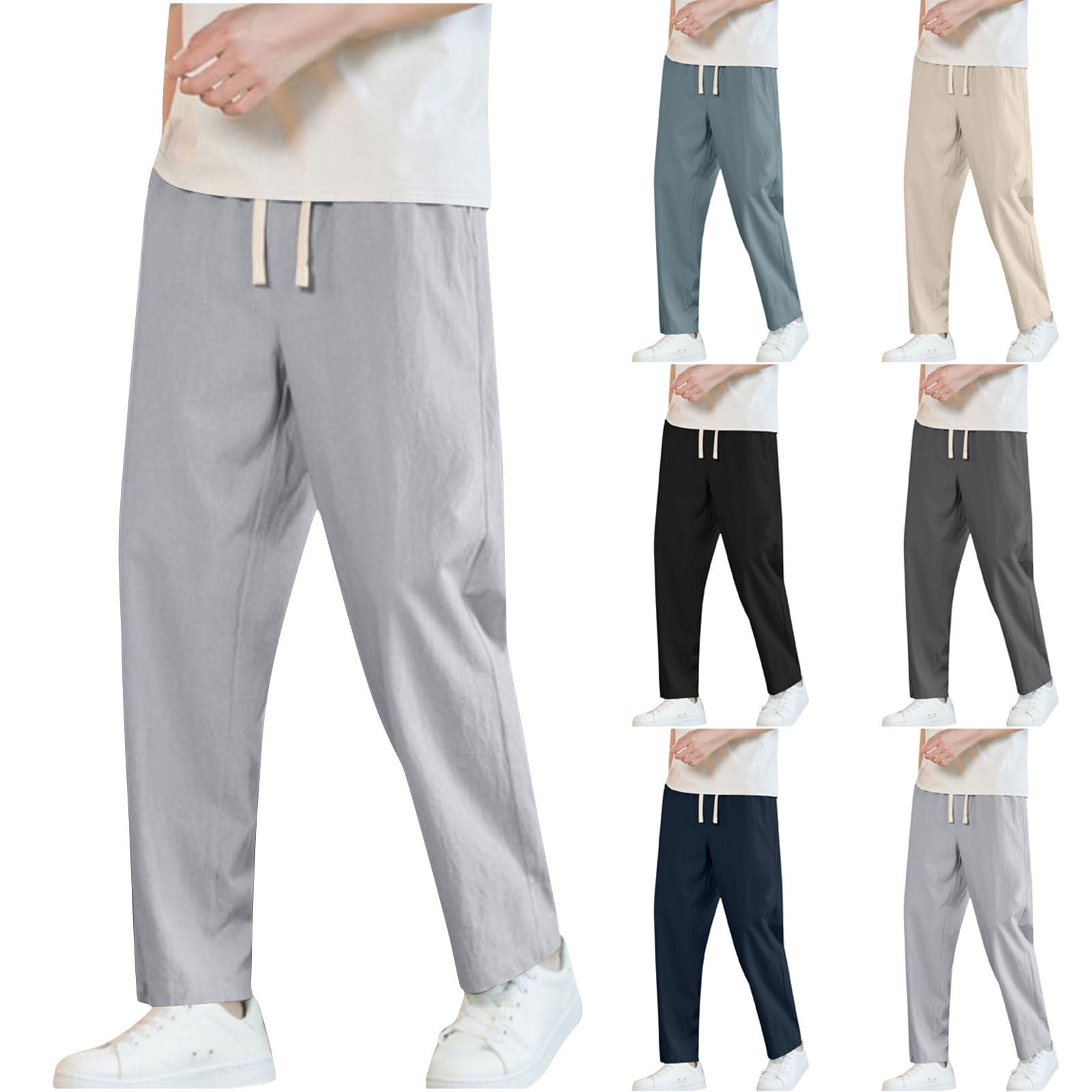 Bixock Men Cargo Jogger Sweatpants,Wide Leg Pant,Men's Pants Casual ...