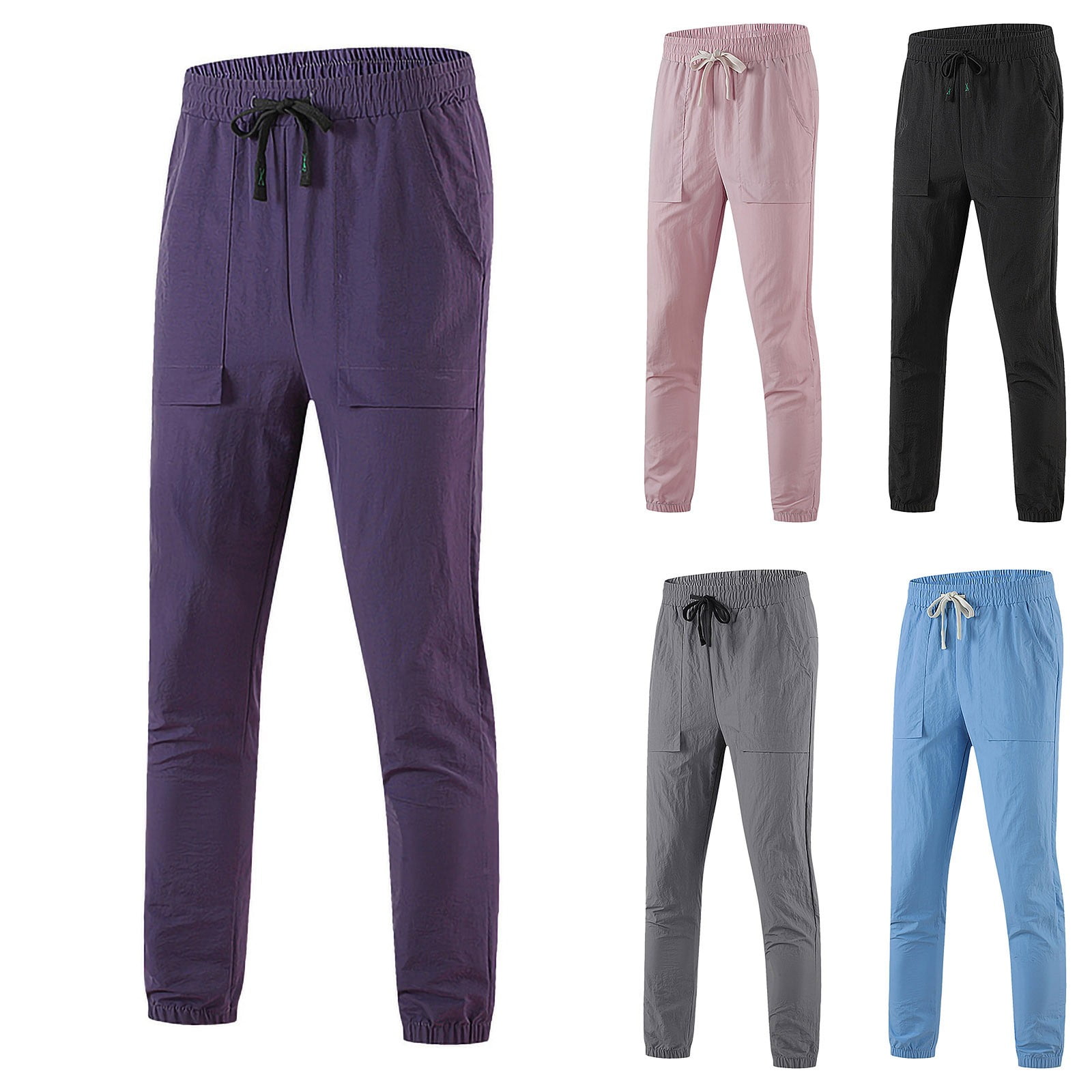 Bixock Men Cargo Jogger Sweatpants,Wide Leg Pant,Men's Pants Sport ...