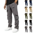 Bixock Men Cargo Work Sweatpant,Wide Led Pants,Men's Pants Casual Solid ...