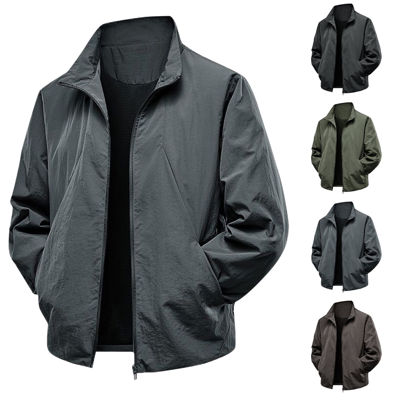 Bixock Men Fall and Winter Fleece Shirt Jackets, Men Sherpa-Lined ...