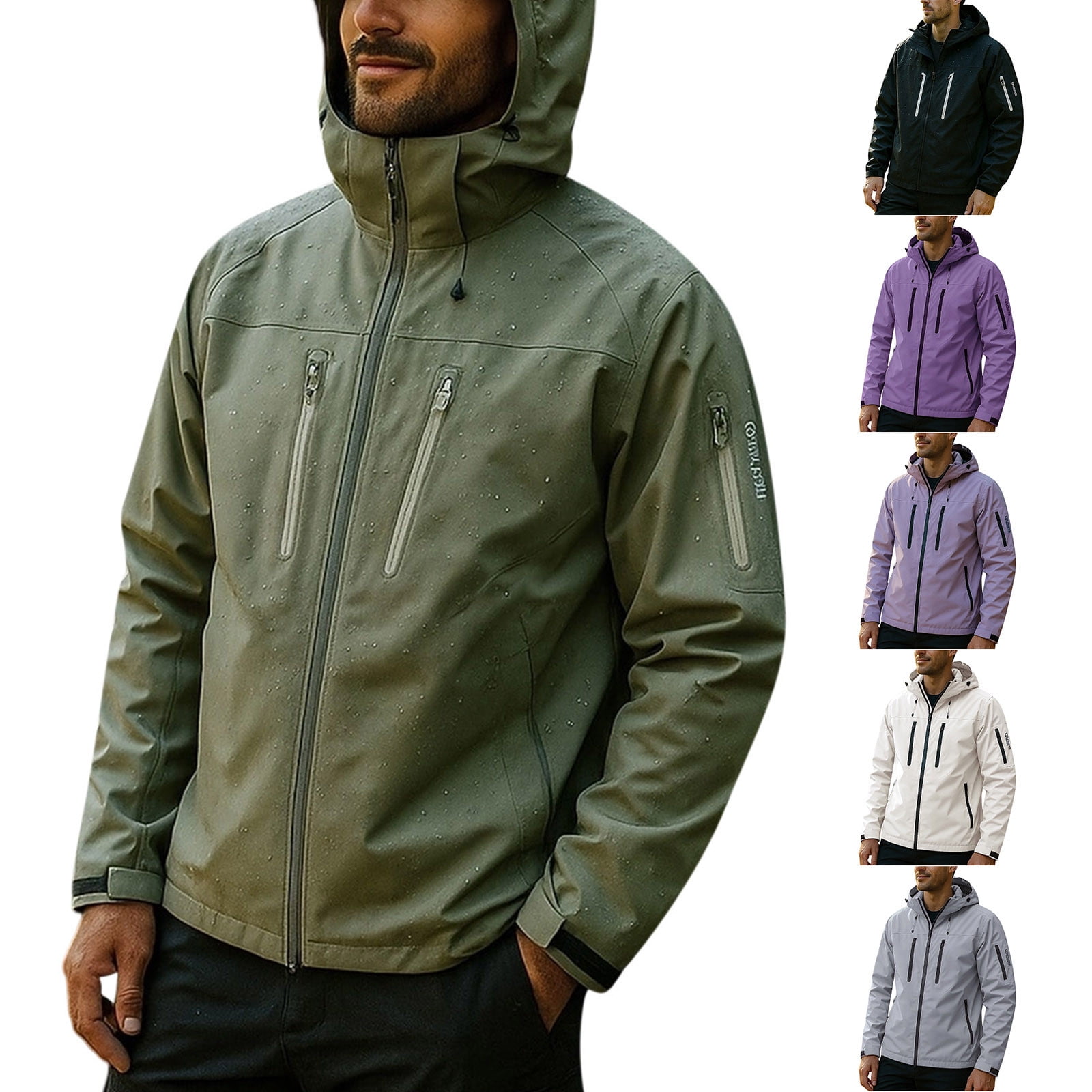 Bixock Men Fall and Winter Raincoats Jackets, Men Waterproof Outdoor ...