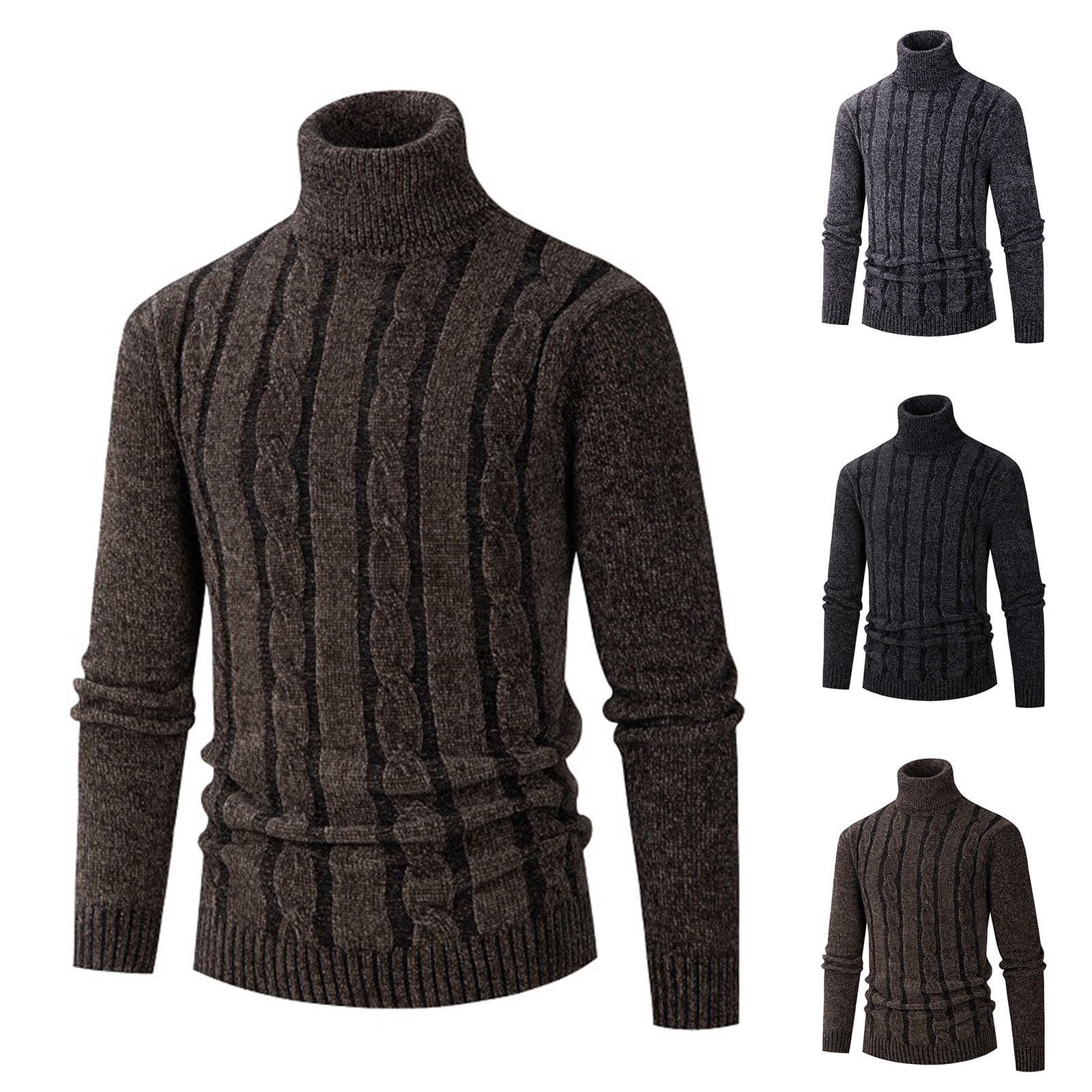 Bixock Men Faux Knit Warm Tops,Men Long Sleeved Shirts Top,Men Casual ...