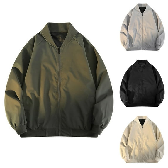 Bixock Men Fleece Stand Collar Jackets,-Lined Jacket for Men,Men's ...