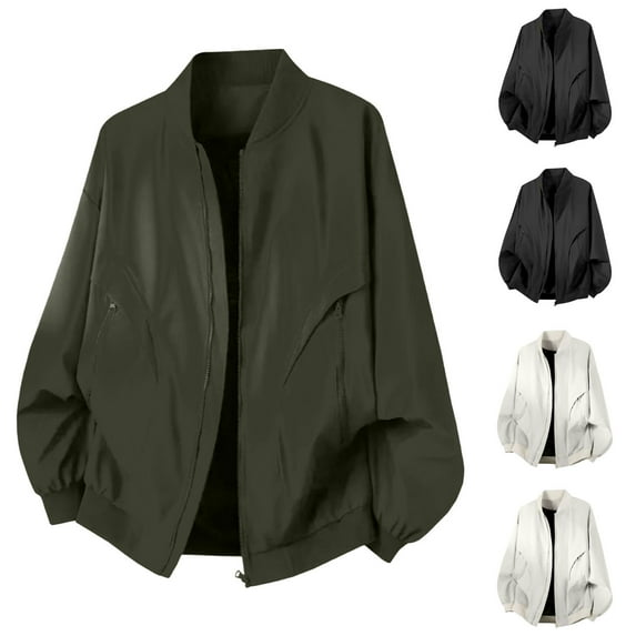 Bixock Men Fleece Stand Collar Jackets,-Lined Jacket for Men,Men's ...