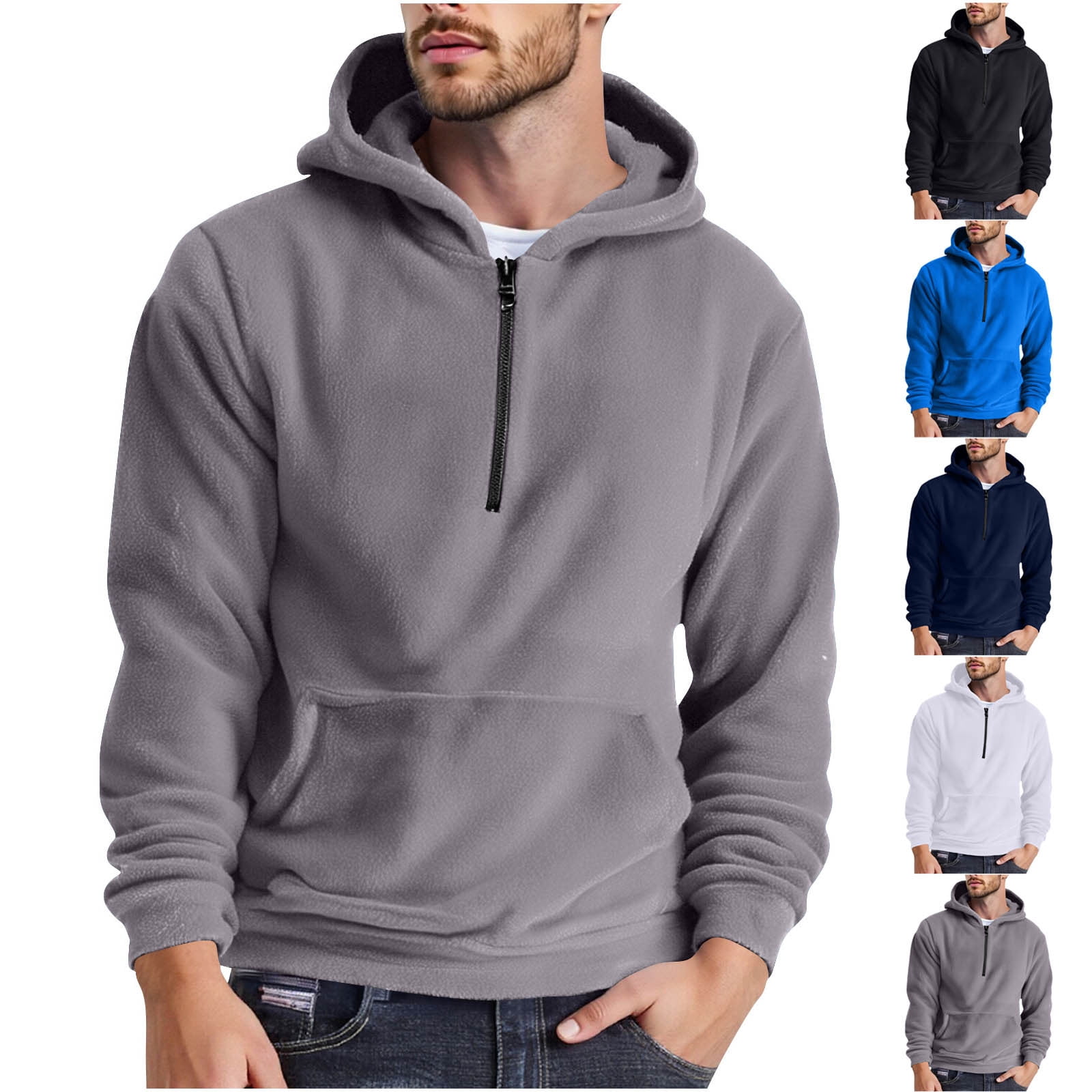 Bixock Casual Tops for Men,Hoodie Top for Men,Men Casual Tops Solid ...