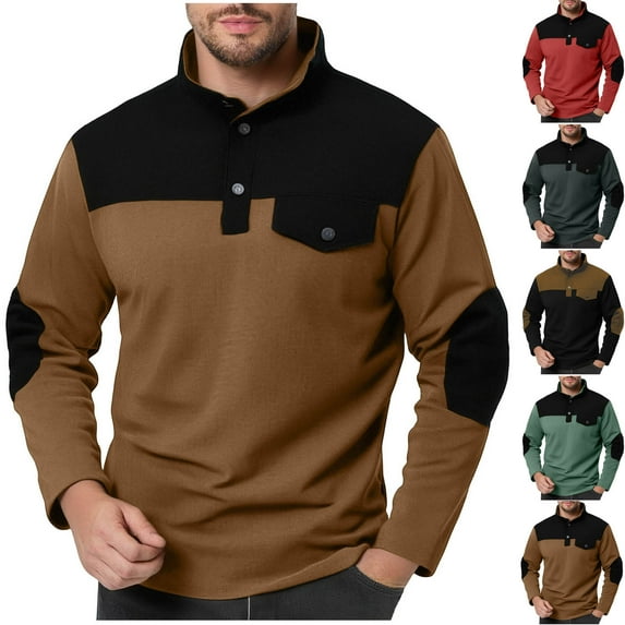 Bixock Men Long Sleeved Shirts Tops,Men Big and Tall Tops,Men Casual ...