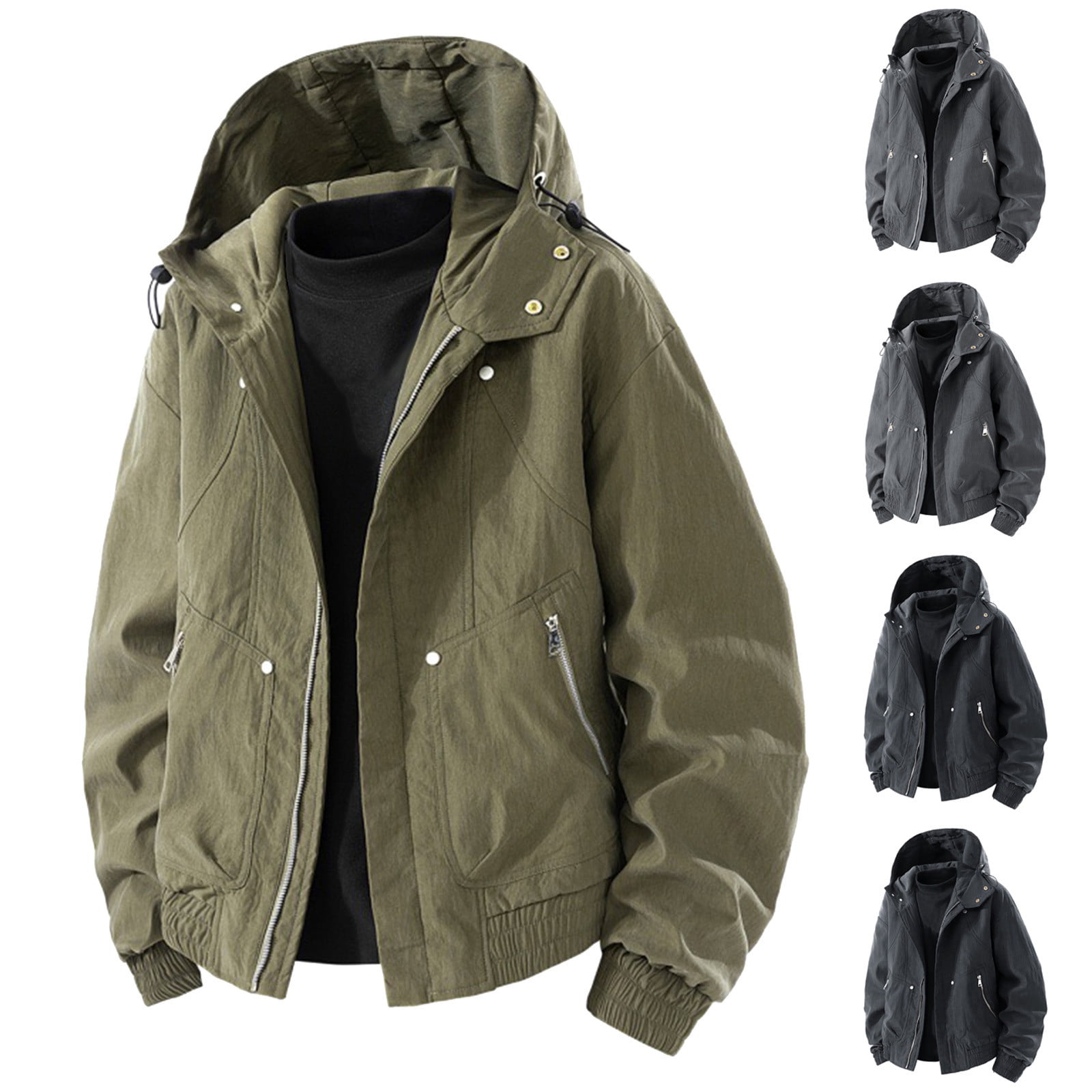 Bixock Men Outdoor Jackets,Men Waterproof Big Tall Jackets,Men Casual ...