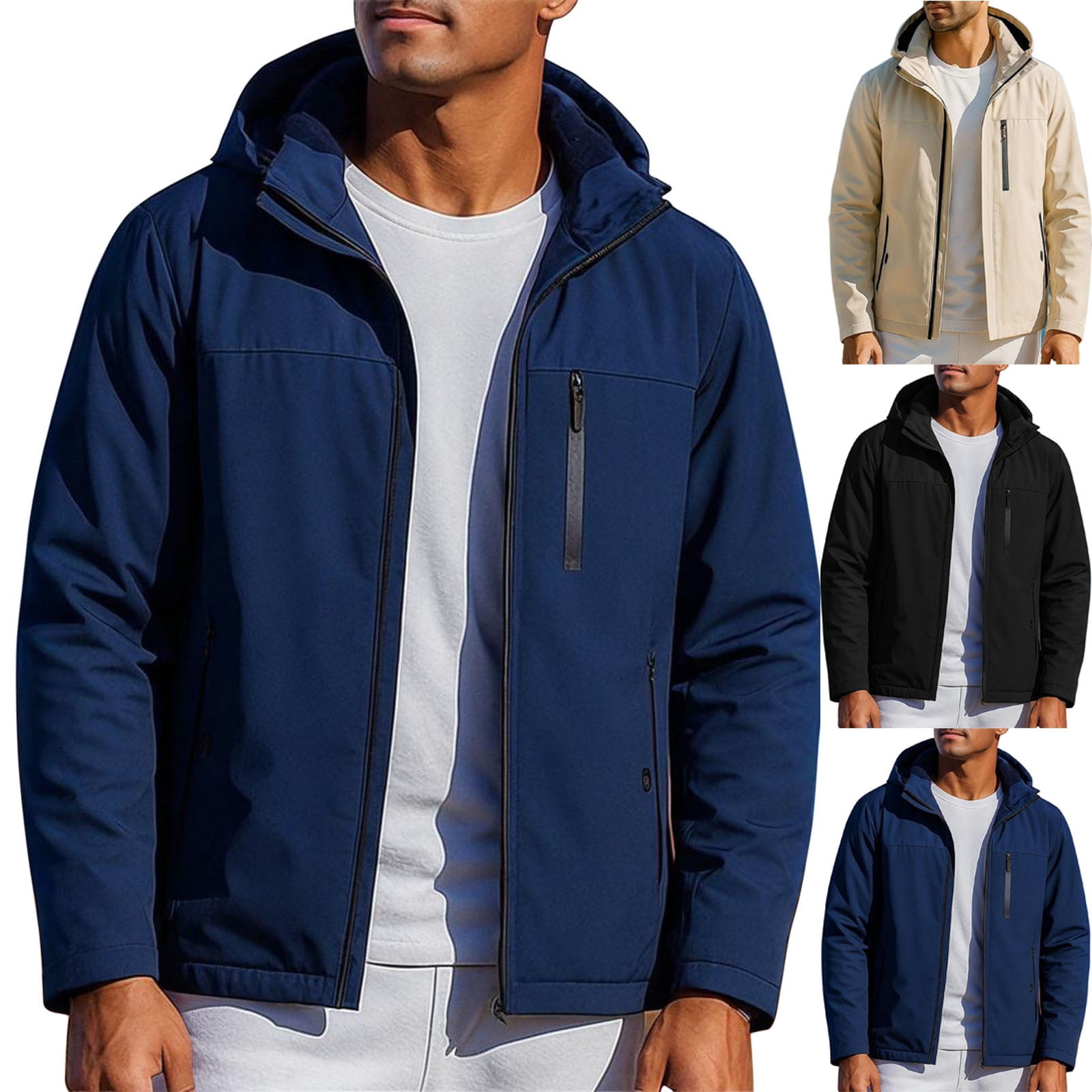 Bixock Men Outdoor Jackets, Men Waterproof Big Tall Jackets, Men's ...