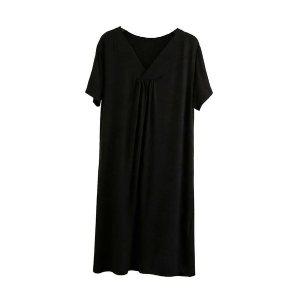 Bixock Nightgowns for Women,Women's Pajamas Dress Short Sleeve Crew ...