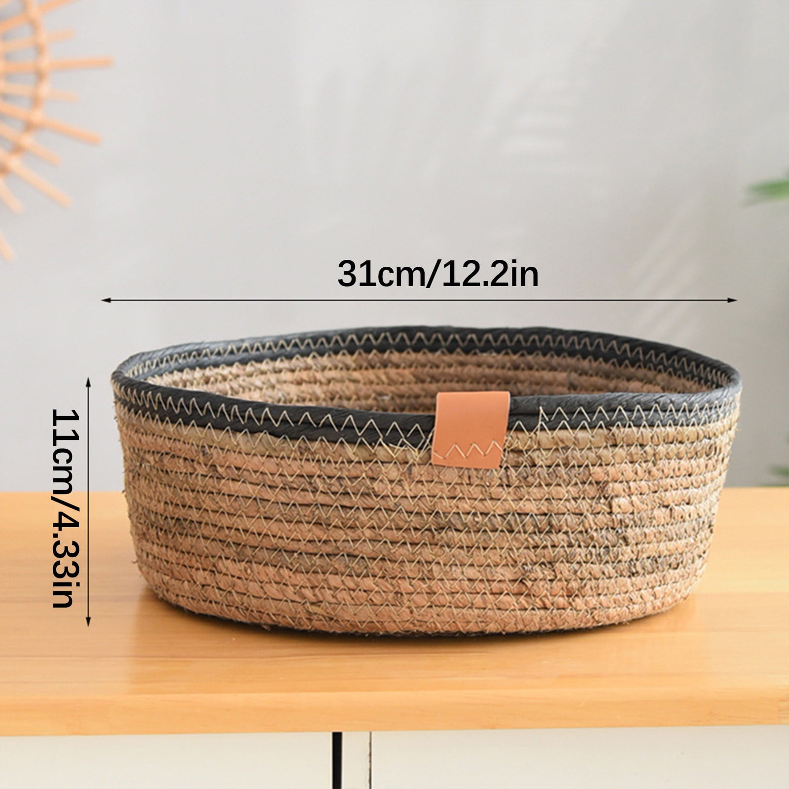 Bixock Office and School Storage Storage Basket Rope Bin Woven Basket ...