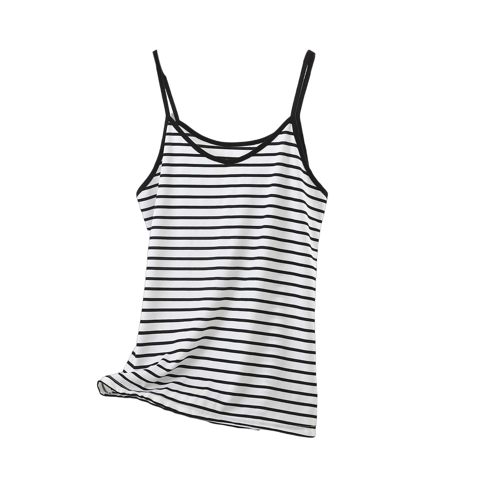 Bixock Plus Size Camisole for Women,Loose Fitting Blouse,Striped Print ...